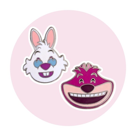 Disney | Accessories | Alice In Wonderland Disney Pins White Rabbit And ...